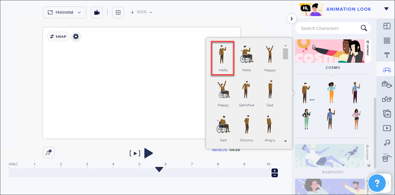 Adding A Character To A Slide Powtoon Business