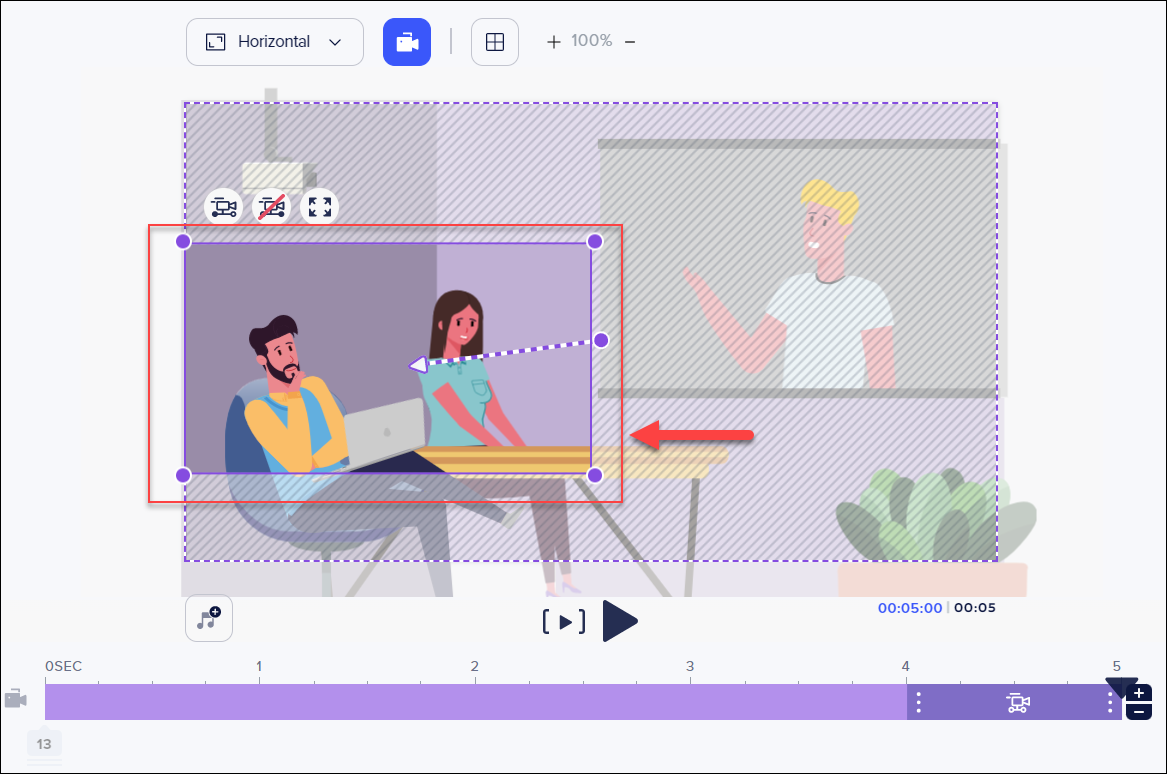 Creating a Zoom-In Effect on an Object – Powtoon Business