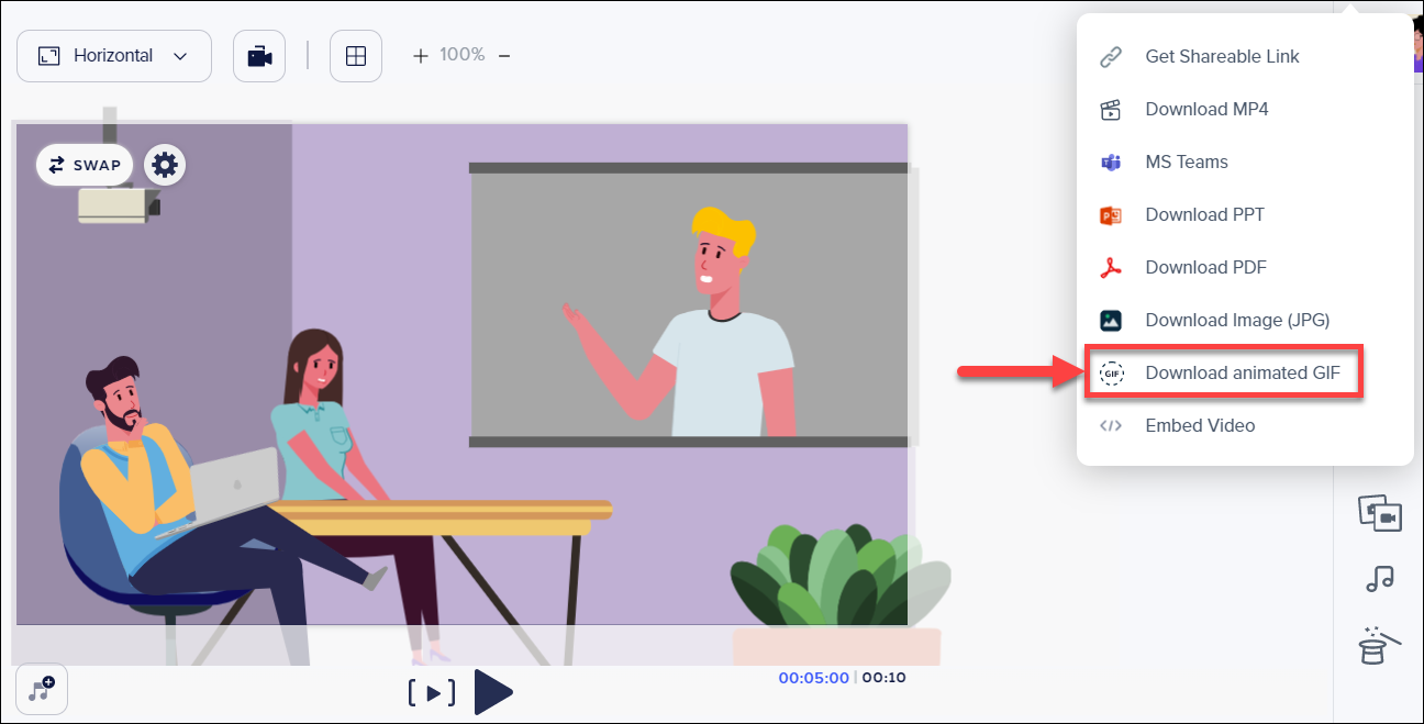 Creating a GIF From a Powtoon Slide – Powtoon Business