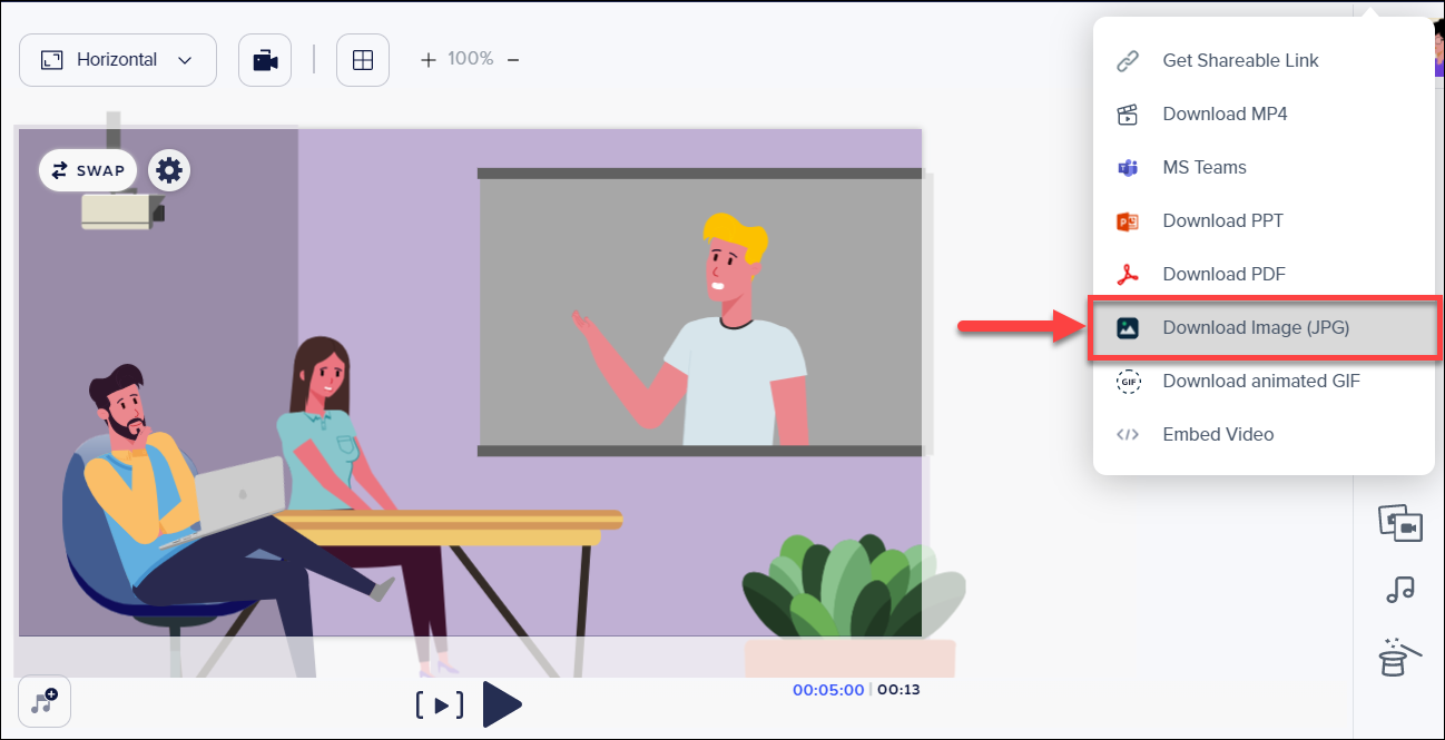 Creating an Image from a Powtoon Slide – Powtoon Business