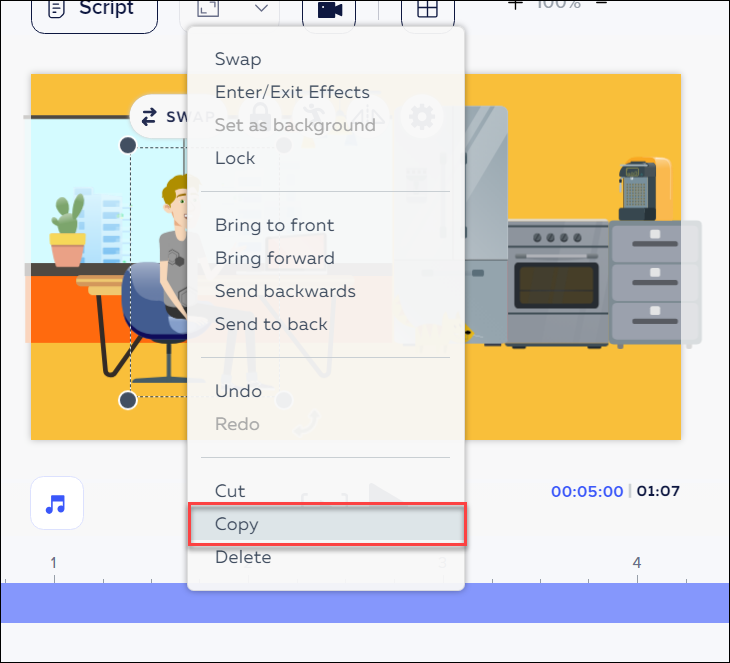 Copying an Object or Text – Powtoon Business