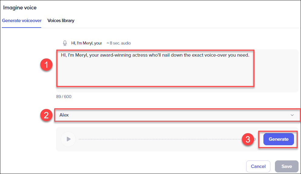Imagine AI - Text to Speech – Powtoon Business