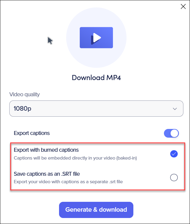 Exporting Captions – Powtoon Business